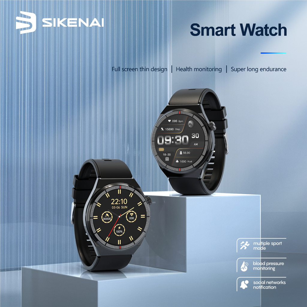 SIKENAI P1 Multi-Functional Touch Operation AI Assistant Smartwatch ...