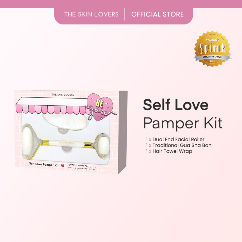 The Skin Lovers Self Love Pamper Kit [Dual End Facial Roller, Gua Sha ...