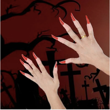 Premium Quality Witches Finger Claws Red Witch Finger Fake Zombie ...