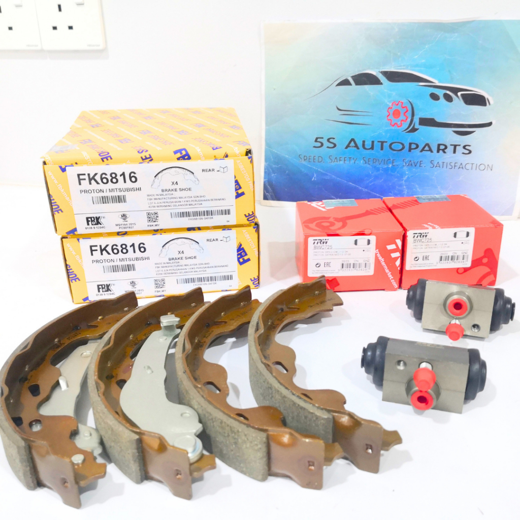 FBK Persona 1.6, Gen 2, Satria Neo Rear Brake Shoe (FK6816), TRW Brake ...