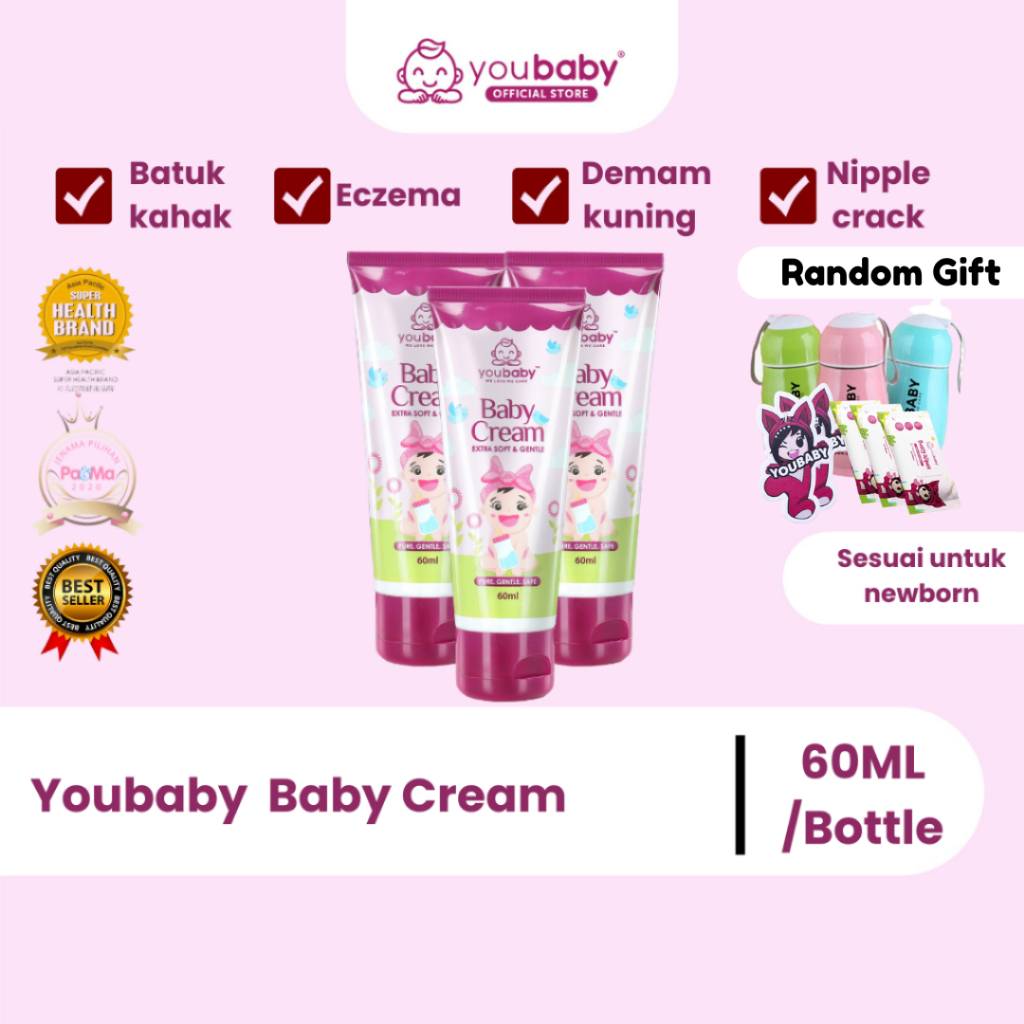 Youbaby Baby Cream 60ml (YBC) For Batuk kahak, Ekzema, Selsema, Ruam ...