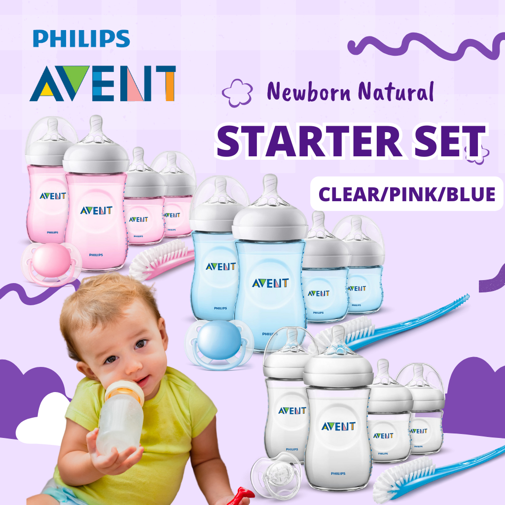 PHILIPS AVENT Newborn Natural Starter Set / Set Botol Susu Newborn ...