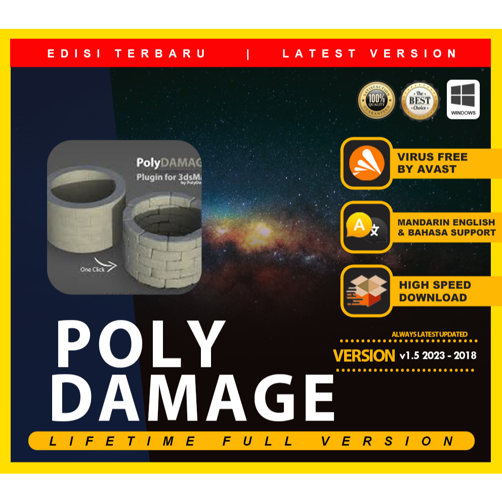 💻 POLYDAMAGE V1.5 2024 💻 Windows | Full Version | Lifetime License | Updated 2024 | Shopee Malaysia