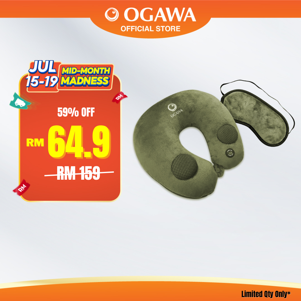 OGAWA Tinkle-X Music Vibration Massage Pillow and Sleep Eye Masks ...