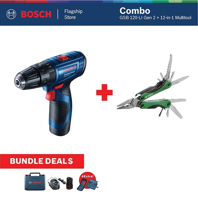 BOSCH [COMBO] GSB 120-LI Gen 2 Cordless Impact Drill Driver ...