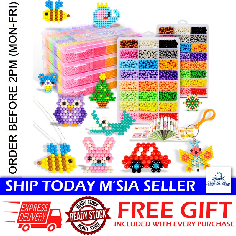 [Little B House] DIY Water Mist Magic Beads 3D Beads Set Sticky Bead ...