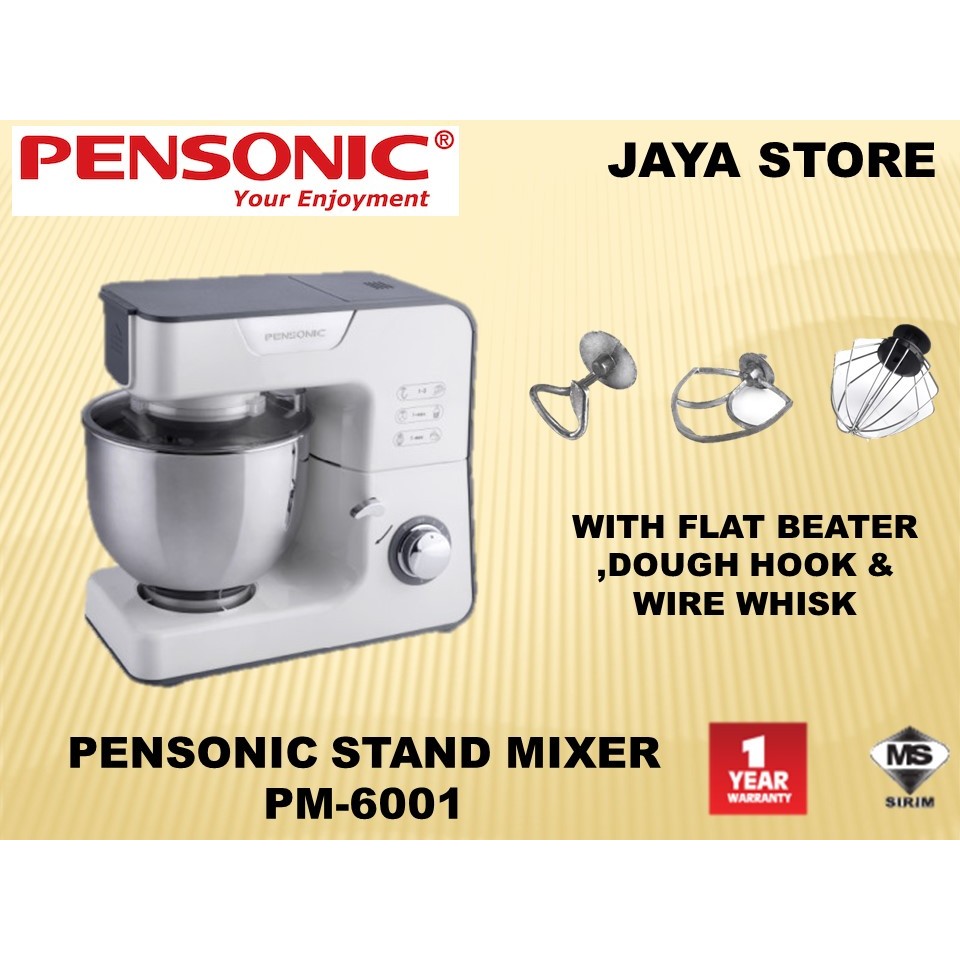 Pensonic Stainless Steel Bowl Stand Mixer Heavy Duty 5L For Cake PM ...