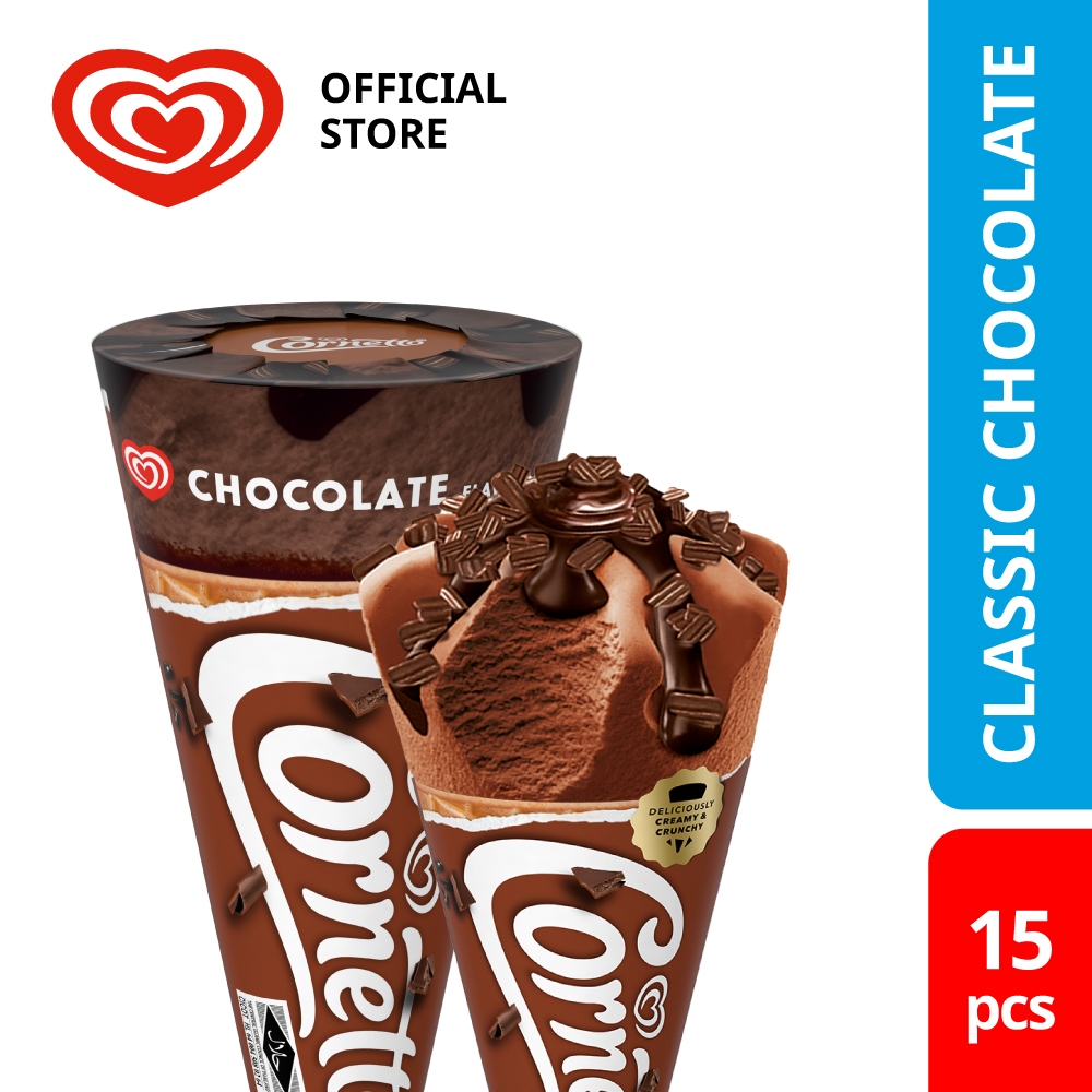 Cornetto Classic Chocolate Ice Cream (15 Pieces) | Shopee Malaysia