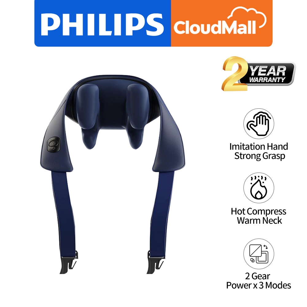 Philips Neck and Shoulder Massager Hot Compress Wireless Clamp Kneading ...