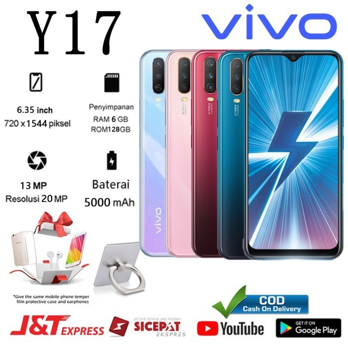 Vivo Y17 4G | 8GB RAM + 256GB | Mediatek MT6765 Helio P35 (12nm) |Show ...