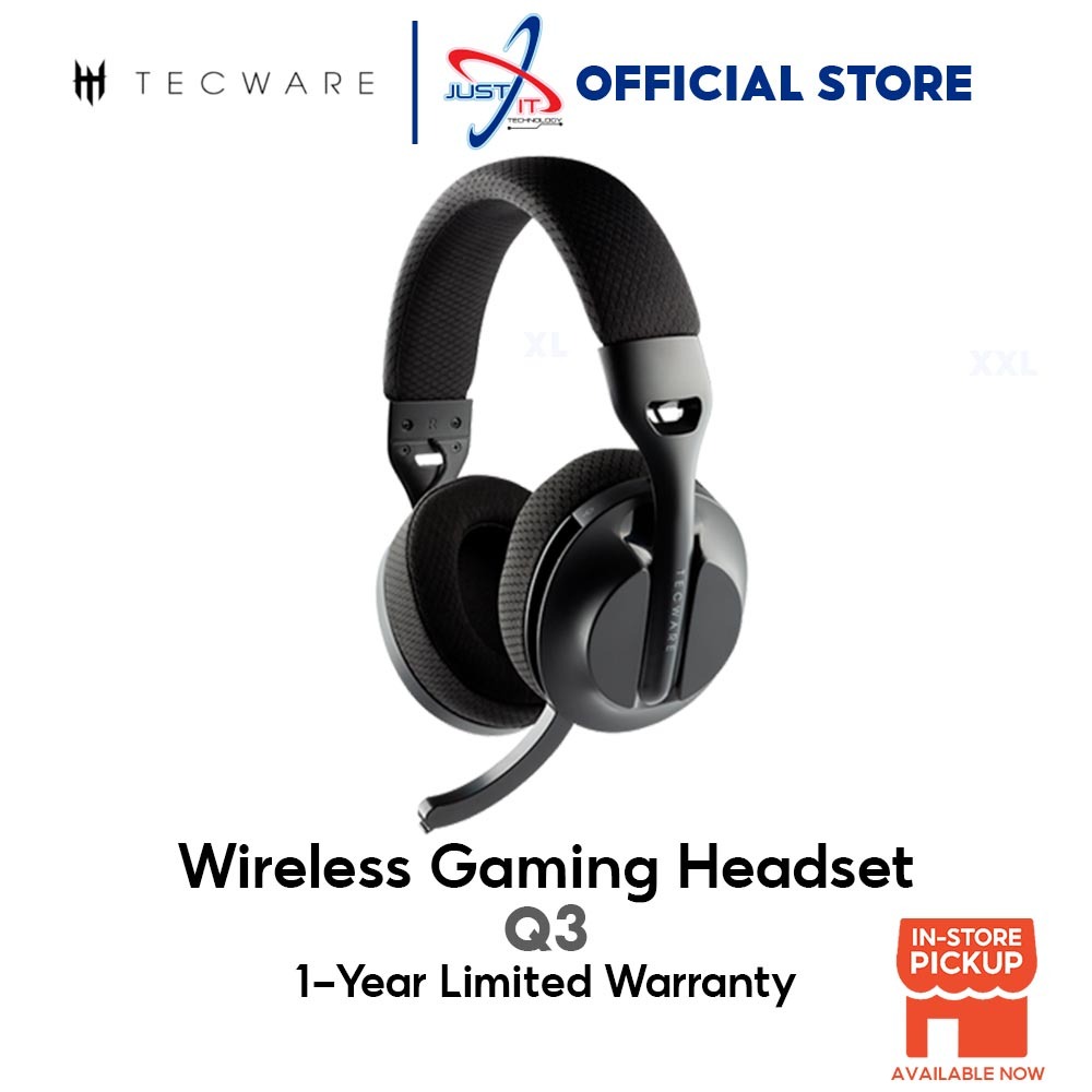 TECWARE Q3 Wireless Gaming Headset With Mic - Black | Shopee Malaysia