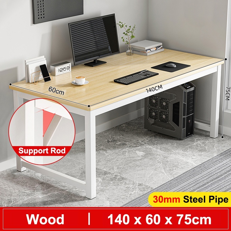 RR-Computer Desk With Slant Support Reinforcement/140cm Household ...