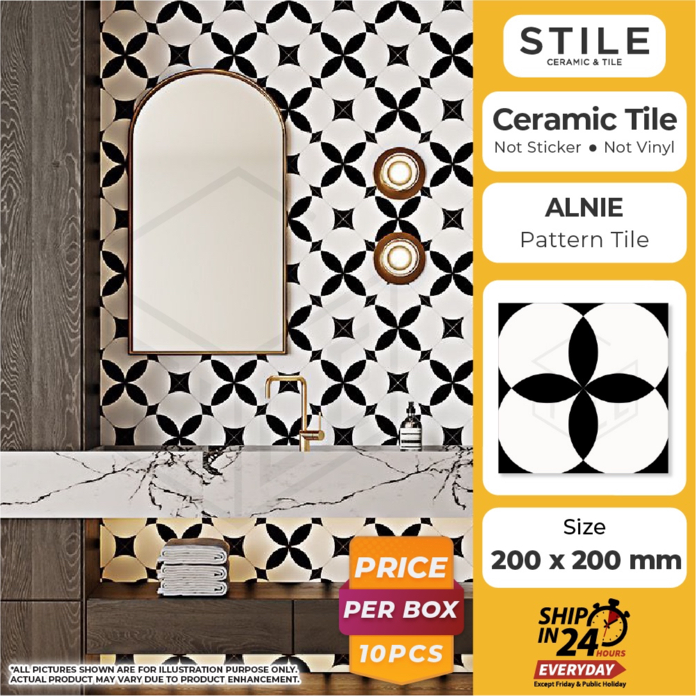 [REAL TILE]10PCS ALNIE PATTERN TILES/MOZEK/CERAMIC TILES/MOZEK DAPUR ...