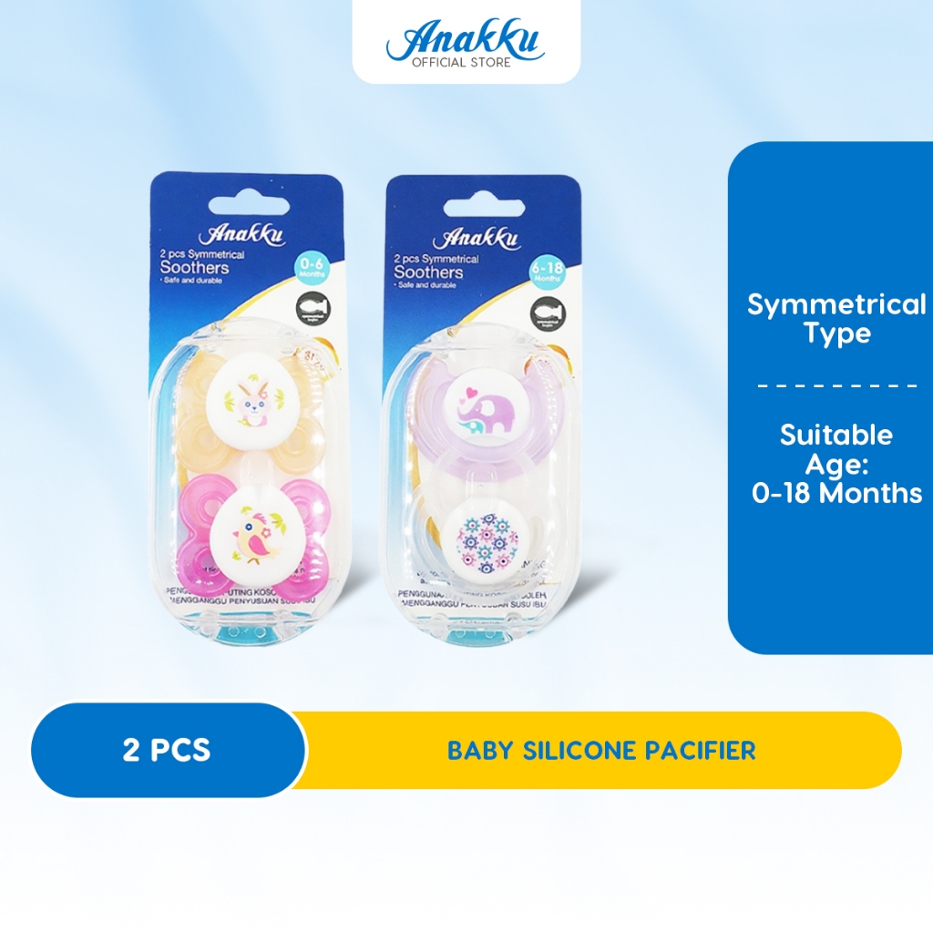 Anakku 2pcs Air-Flo Symmetrical Soother Baby Pacifier - Puting Bayi Air ...