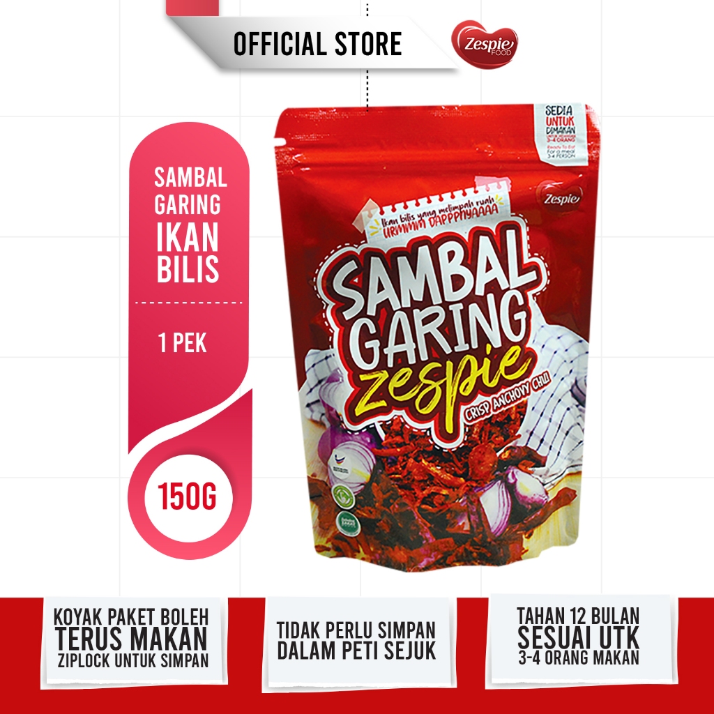 Sambal garing ikan bilis + instant food /ready to eat food -150gram | Shopee Malaysia