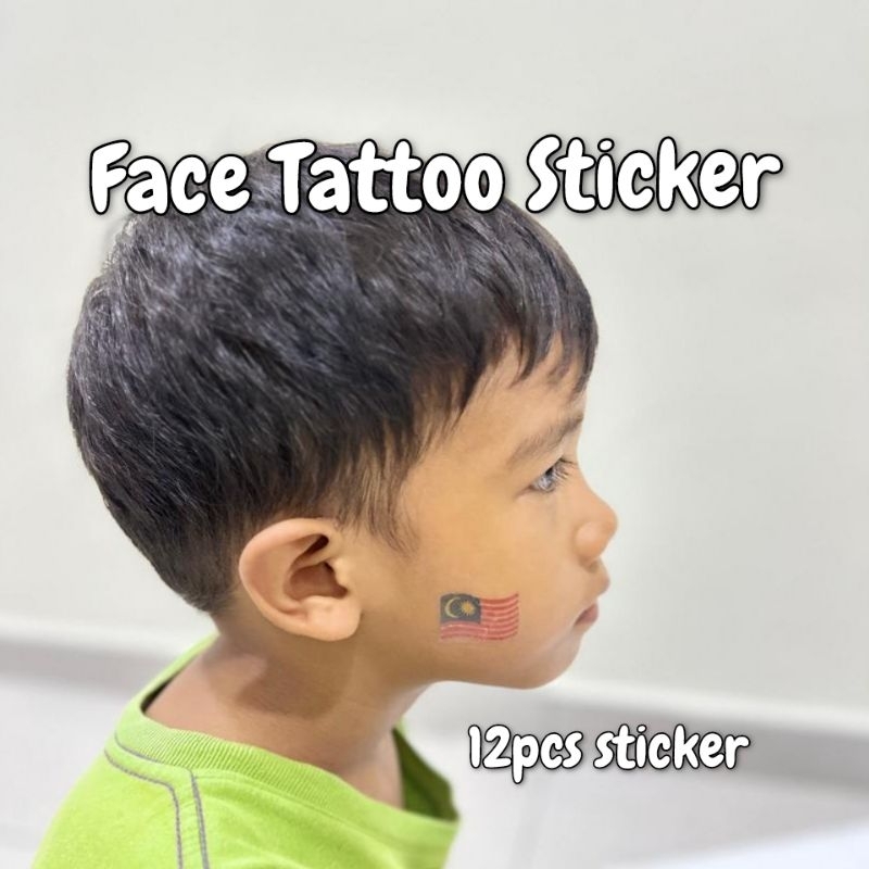 Face Tattoo Sticker | Sticker Merdeka | Sticker Muka Bendera | Shopee ...
