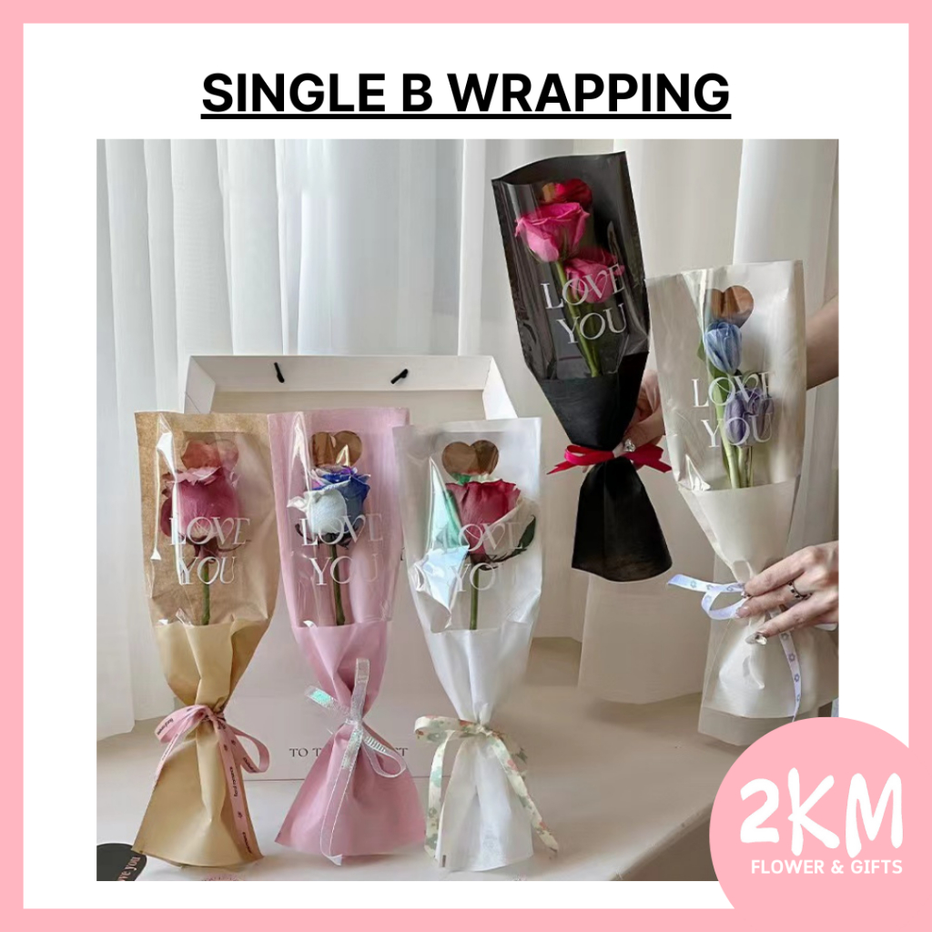 (10PCS) SINGLE B DESIGN Flower Wrapping Paper Flower Paper Wrapping ...