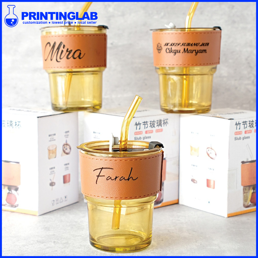 Customize Gift Set Hadiah Door gift Cawan Gelas Air Teh Kopi Ada ...