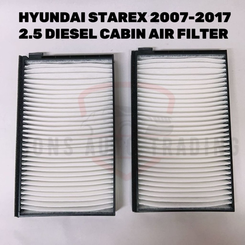HYUNDAI STAREX 2007-2017 2.5 DIESEL AIRCOND CABIN FILTER (2PCS ...