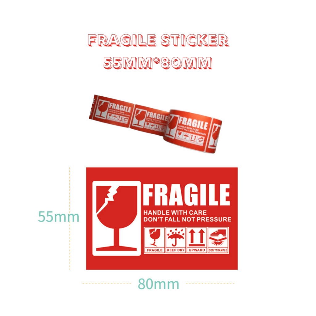 Fragile Sticker Handle with Care Don't Fall Not Pressure Keep Dry ...