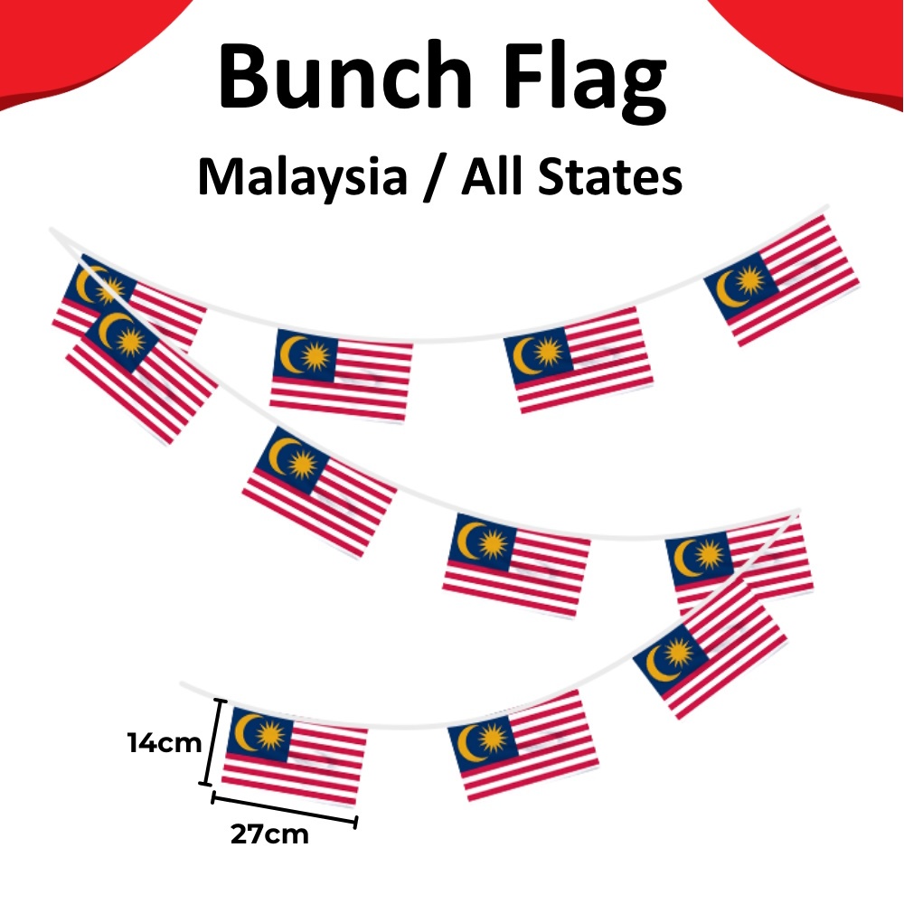 Malaysia Flagline Bunch Flag / All States Bunch Flags / Bendera ...