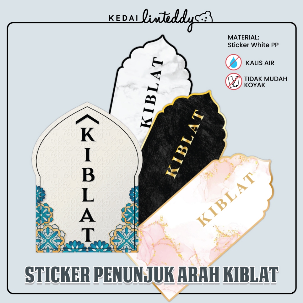 [Ready Stock] Sticker Penunjuk Arah Kiblat Kalis Air | Shopee Malaysia