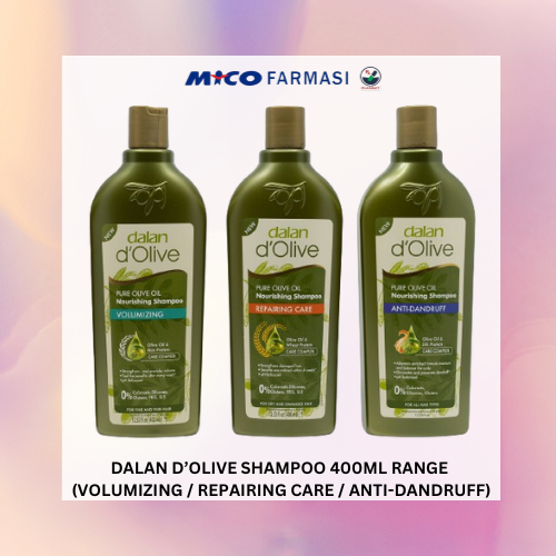 DALAN D'OLIVE SHAMPOO 400ML RANGE - (VOLUMIZING / REPAIRING CARE / ANTI ...