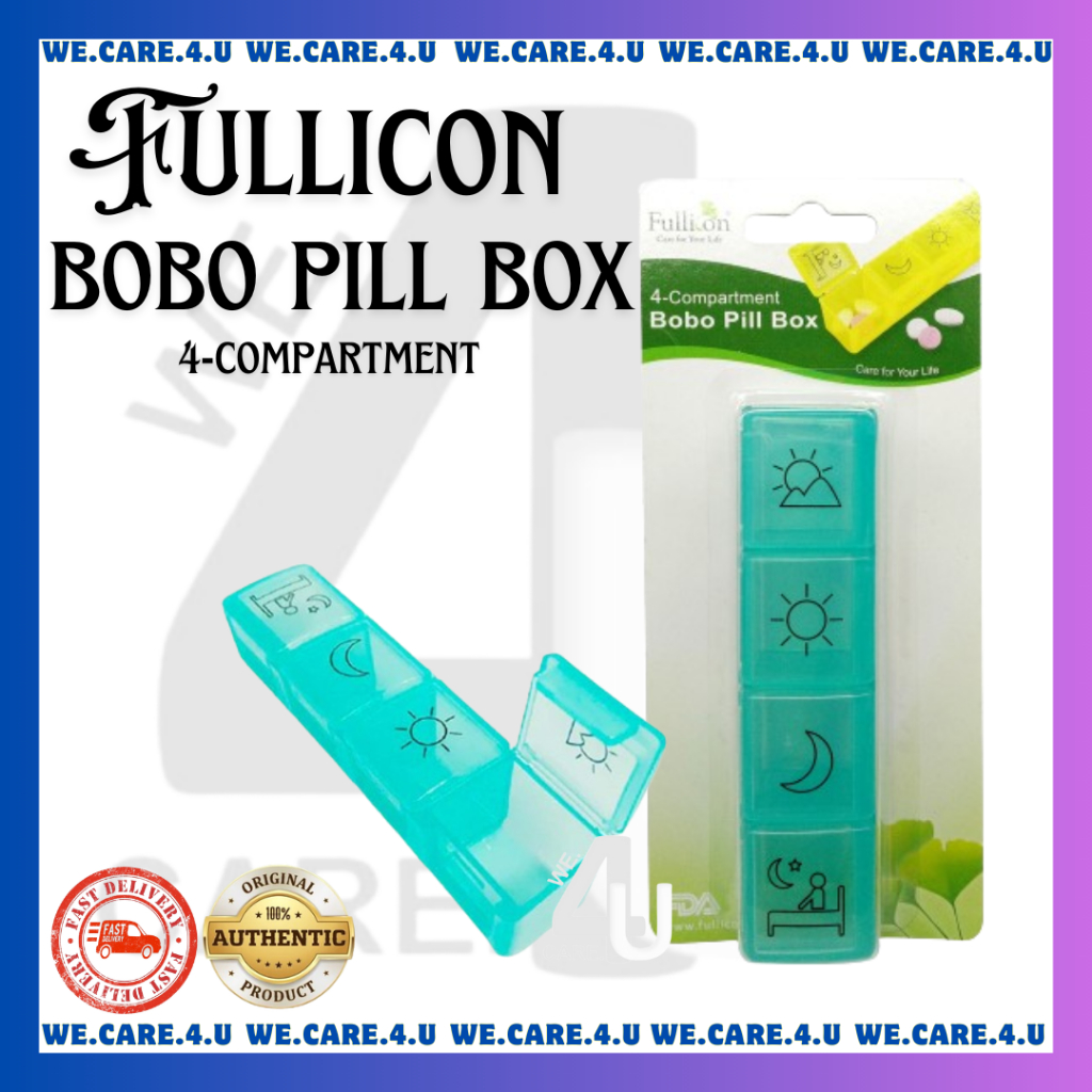 FULLICON BOBO PILL COMPARTMENT (4-COMPARTMENT) SB008 1' UNIT (RANDOM COLOUR) | Shopee Malaysia