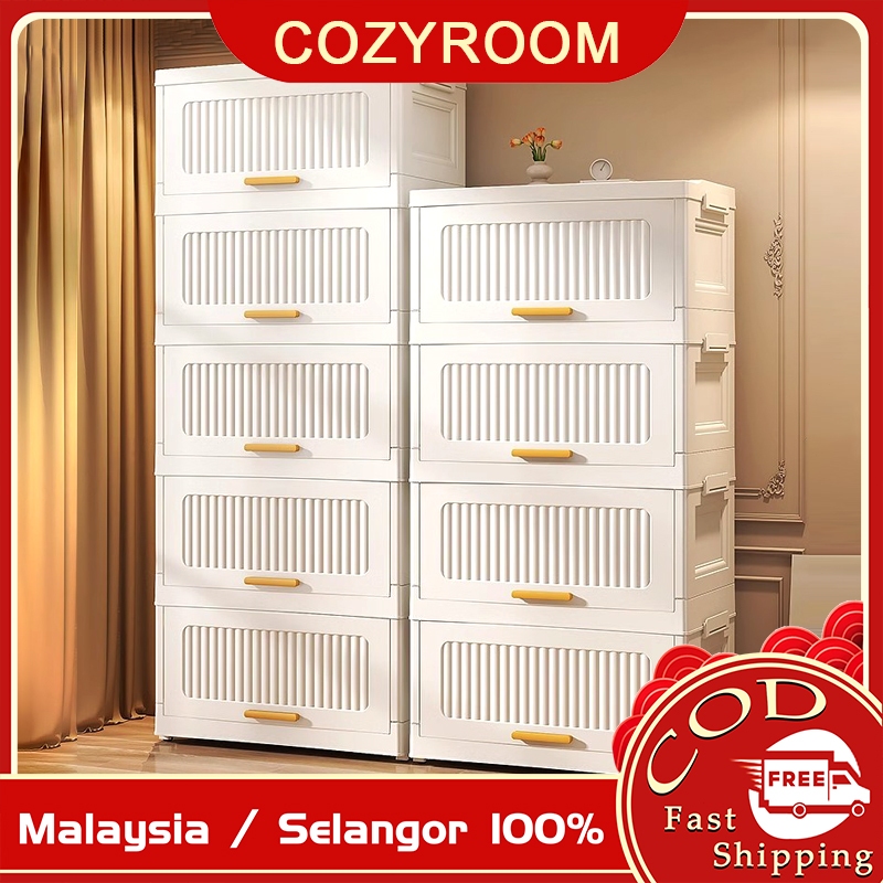 Foldable Storage Cabinet Stackable Storage Box Organizers 50CM ...