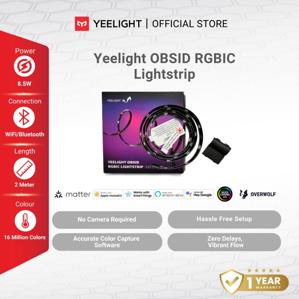 [NEW] Yeelight Obsid RGBIC Light Strip - Enjoy Spectrum of RGBIC ...
