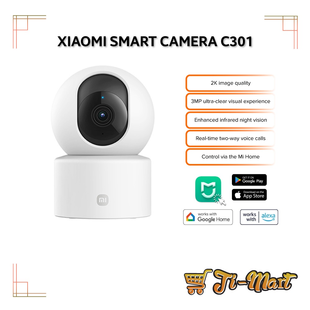 Xiaomi Smart Camera C301 [2K 3MP Ultra-Clear Image | Human Detection ...
