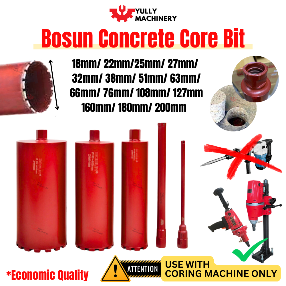 Bosun Core Bit Braze Concrete 18mm ~ 200mm*400mm/Mata Core [Use with ...