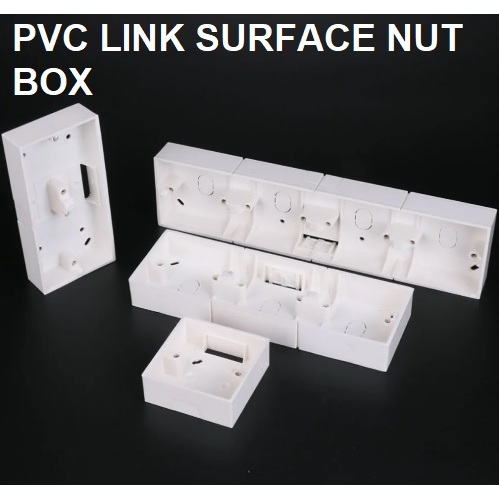 🔥REEADY🔥 PVC Surface Type Nut Box Switch Base Wall Plug Socket Bases ...