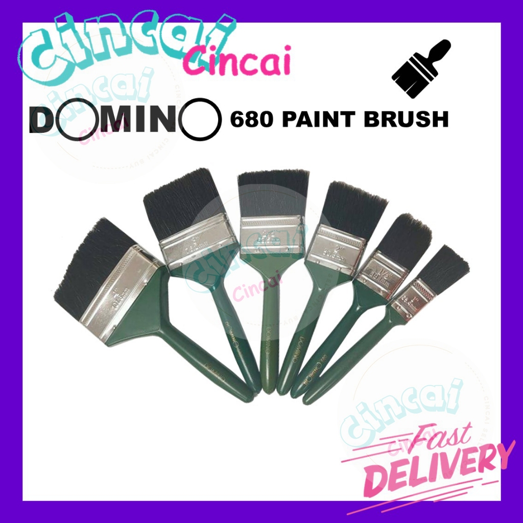 DOMINO 680 PAINT BRUSH CAT BERUS ( 1" / 1.5" / 2" / 2.5" / 3" / 4" )( 1" / 1 1/2" / 2" / 2 1/2 ...