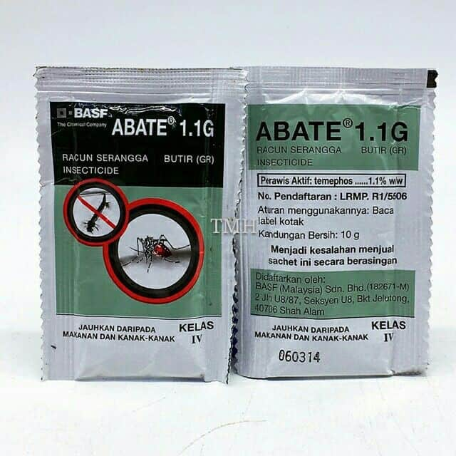 BASF Abate 1.1G Aedes Mosquito 100% Original Chemical Larvae Killer 10 Gram | Shopee Malaysia