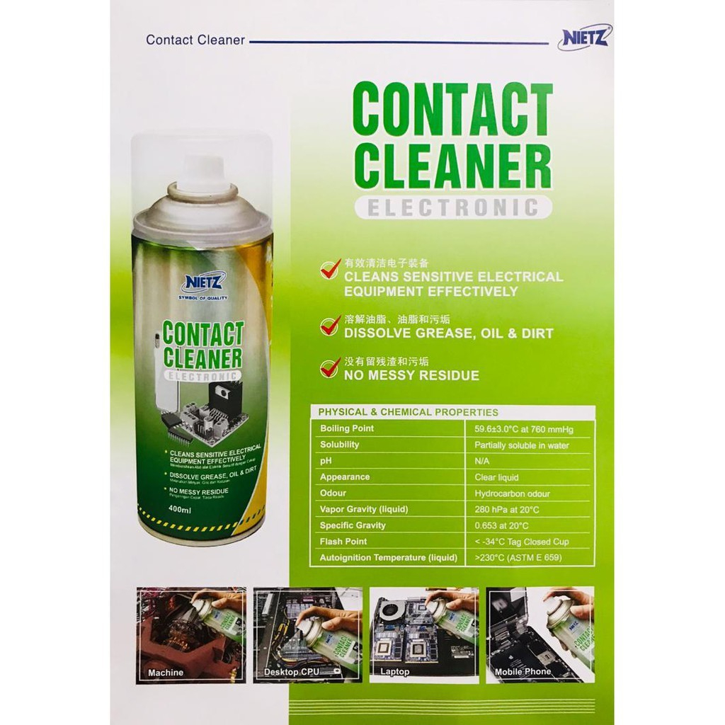 NIETZ Electronic Contact Cleaner (400ml) | Shopee Malaysia