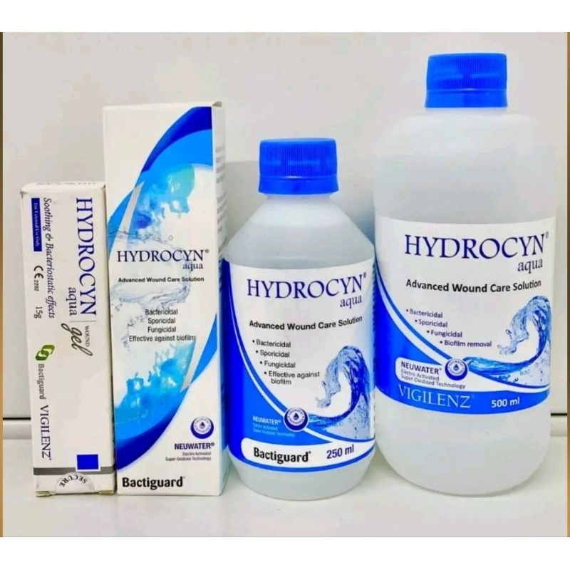 HYDROCYN Aqua Solution 500ML/250ML/100ML Spray/ Aqua Wound Gel 15G ...