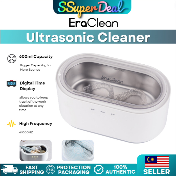 EraClean GC03 Ultrasonic Cleaner 41000Hz high Frequency 600ml capacity ...