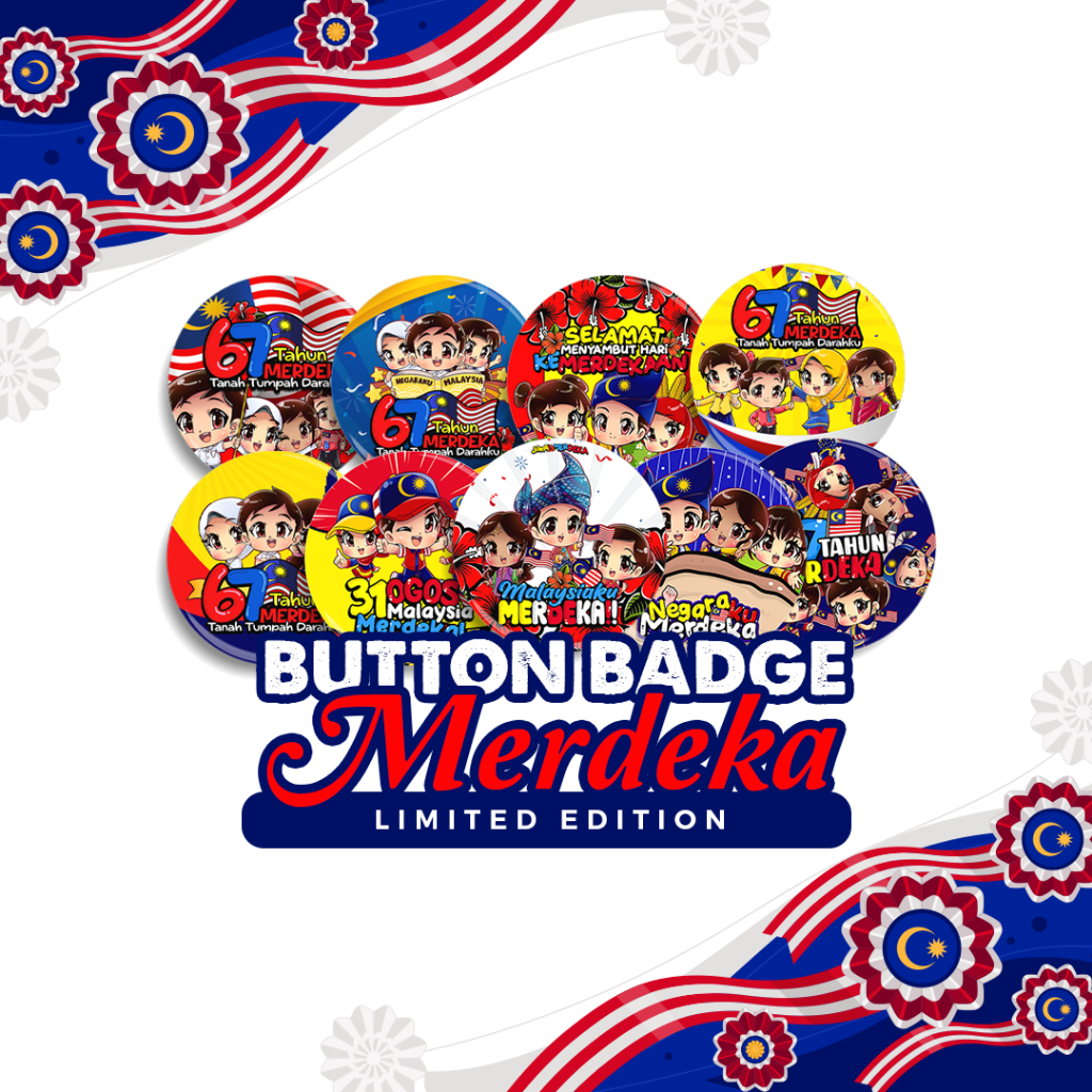 [MERDEKA EDITION] Button Badge 58mm Bulk Order | Shopee Malaysia