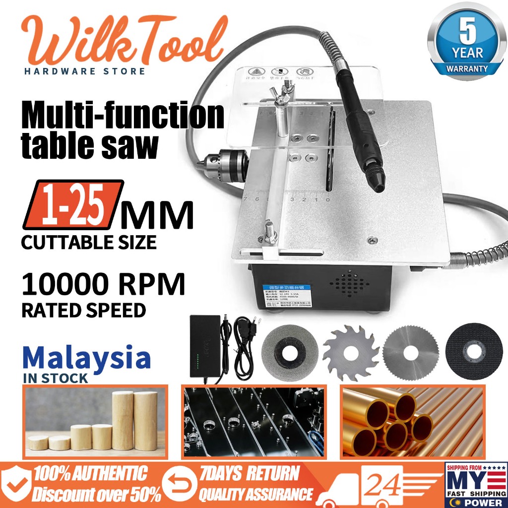 WilkTOOL' Mini Multifunctional Table Saw Electric Desktop Saws ...