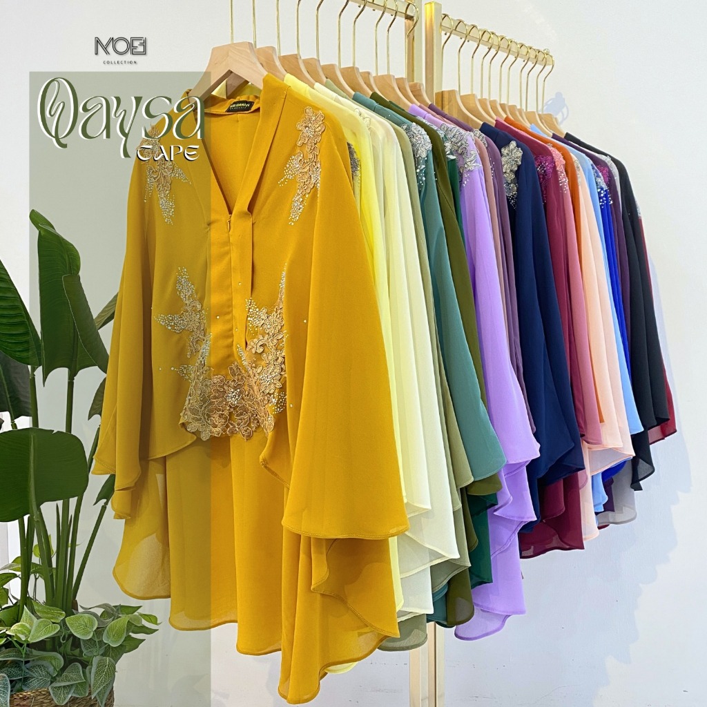 NEW DESIGN !!! CAPE QAYSA IN 21 COLOUR I NIKAH I SANDING I TUNANG I ...
