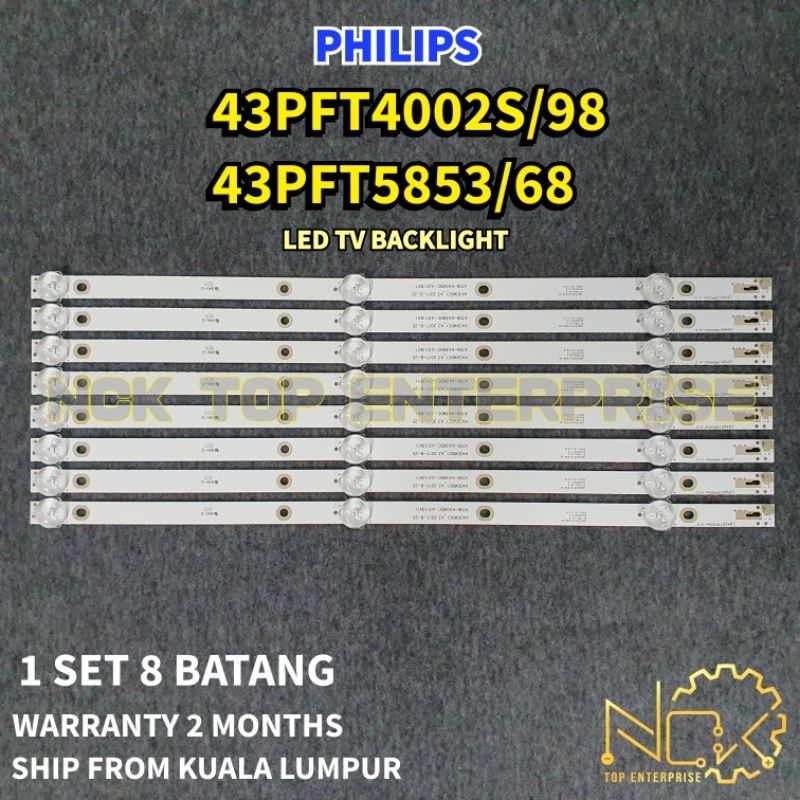 PHILIPS 43PFT4002S/98 43PFT5853/68 TV LED BACKLIGHT BARU / READY STOCK 43PFT4002 43PFT4002S ...