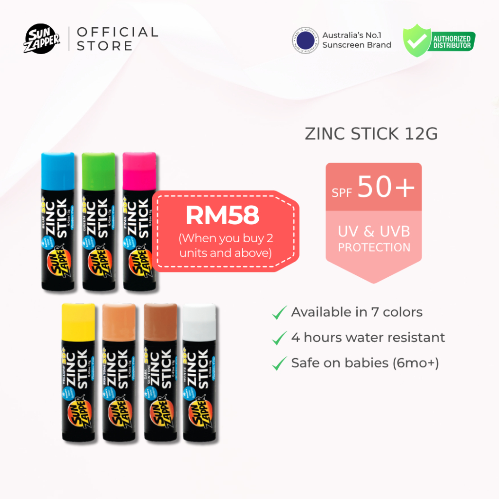 Sun Zapper Zinc Stick SPF 50+ | 4 hrs Water Resistance | Paraben-Free ...