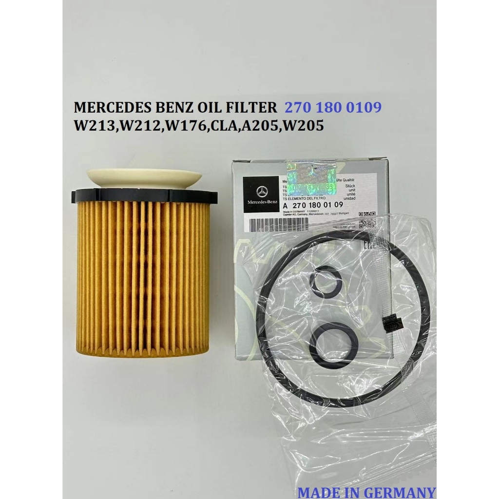 MERCEDES BENZ OIL FILTER W213,W212,W176,CLA,A205,W205 (2701800109 / ...