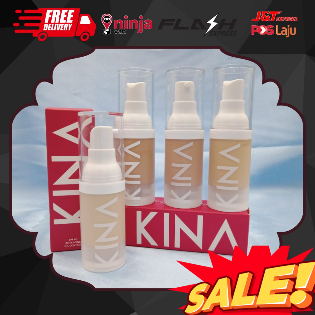 KINA GLOW FOUNDATION 15ML II KINA FULL COVERAGE LIQUID FOUNDATION II ALL CODES II ORIGINAL HQ ...