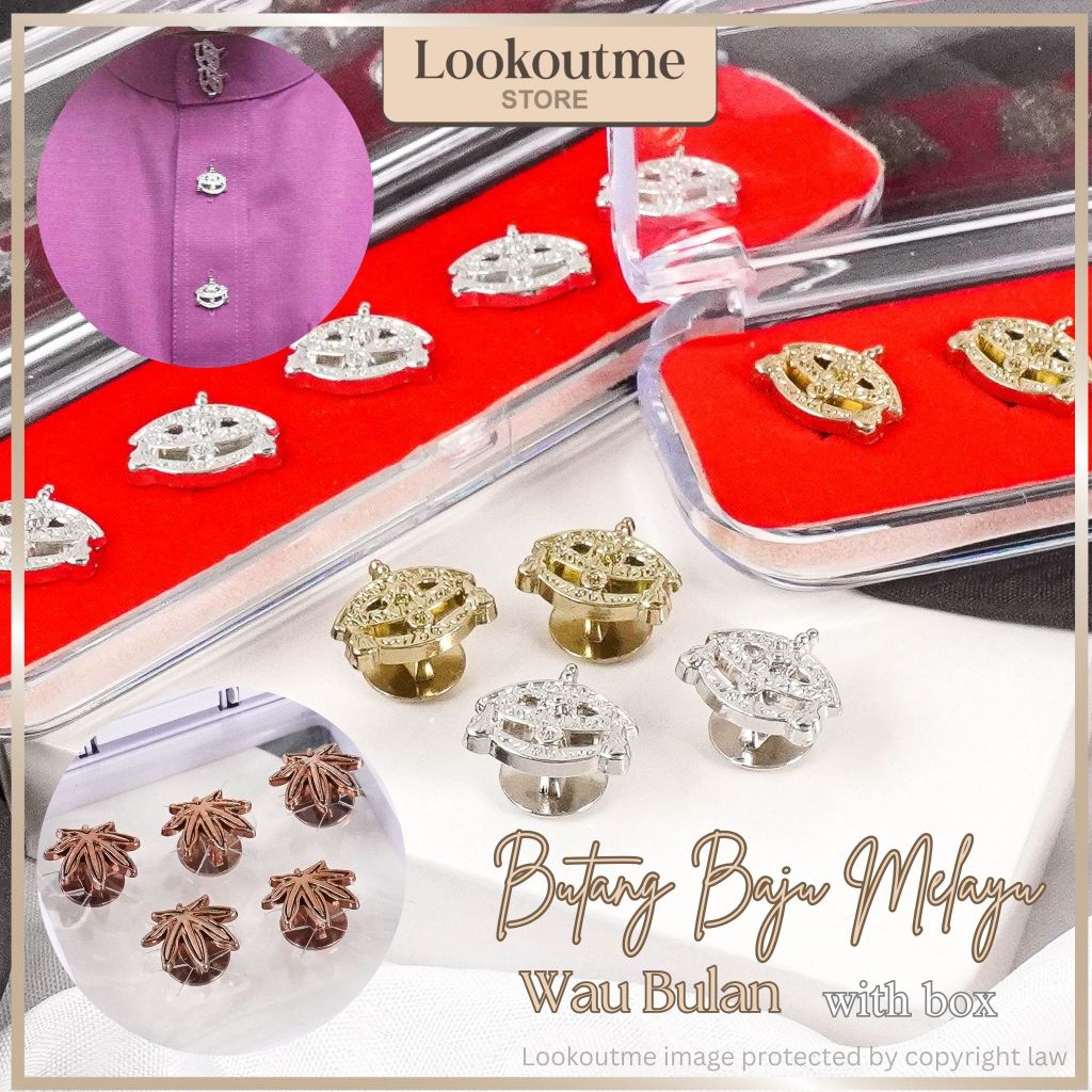 Butang Baju Set Wau Bulan/Leaf Design Traditional Melayu Button Baju ...