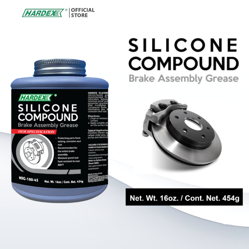 HARDEX Silicone Compound Brake Assembly Grease (85g/227g/454g) HSG-100WB/HSG-100-22/HSG-100-45 ...
