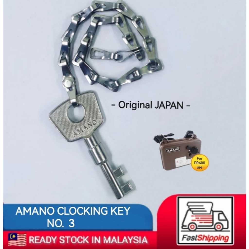 Amano Kunci Amano Station Key | Kunci Jam Amano For Watchman Clock *No ...