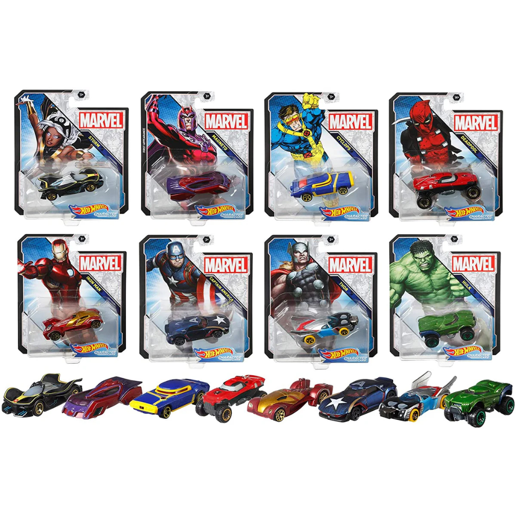 {ORIGINAL} HOT WHEELS MARVEL CHARACTER CARS--Iron Man/Thor/Hulk/Captain ...