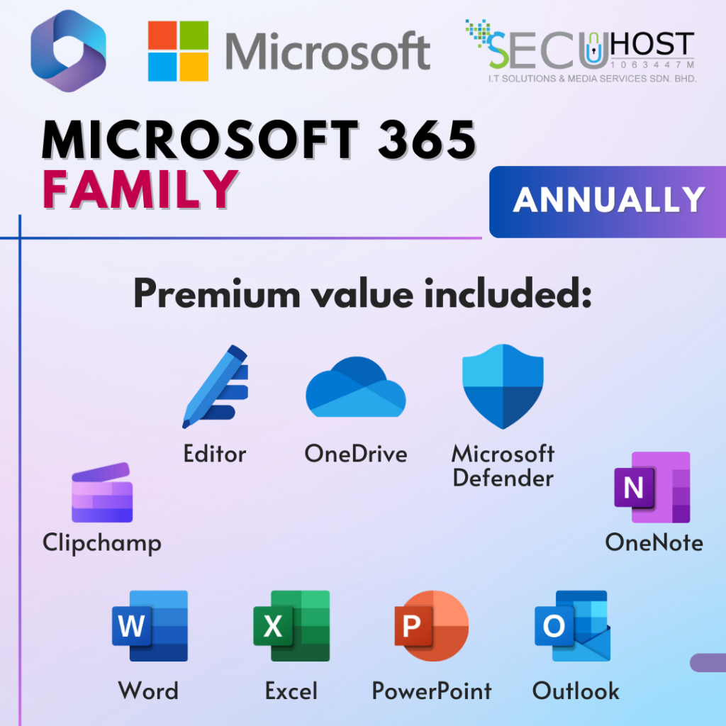 Microsoft Office 365 Family - ESD [Annually] | Shopee Malaysia